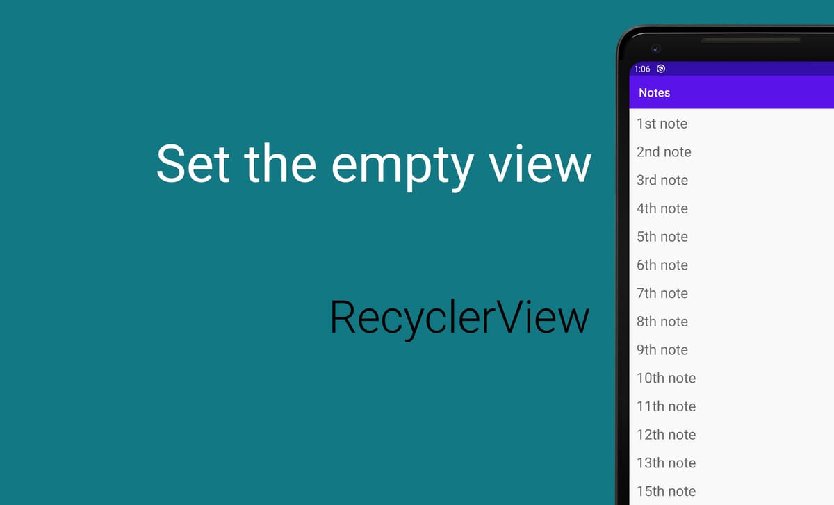 How to set the empty view to RecyclerView