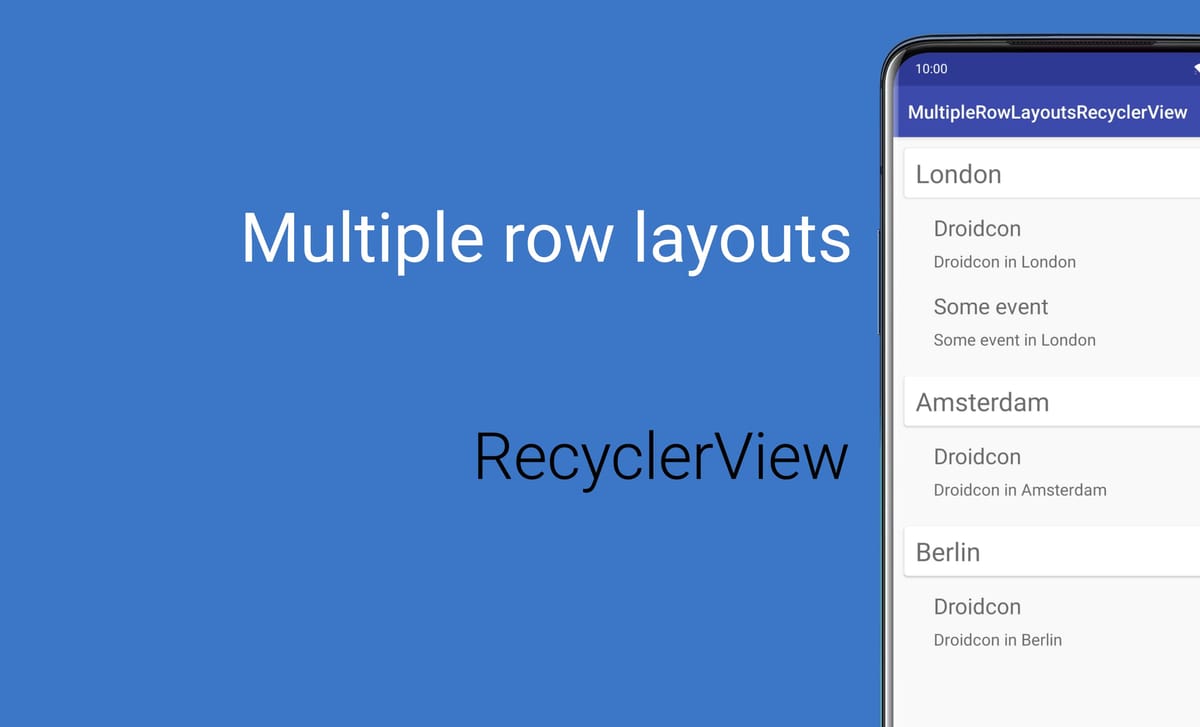 Multiple row layouts using RecyclerView