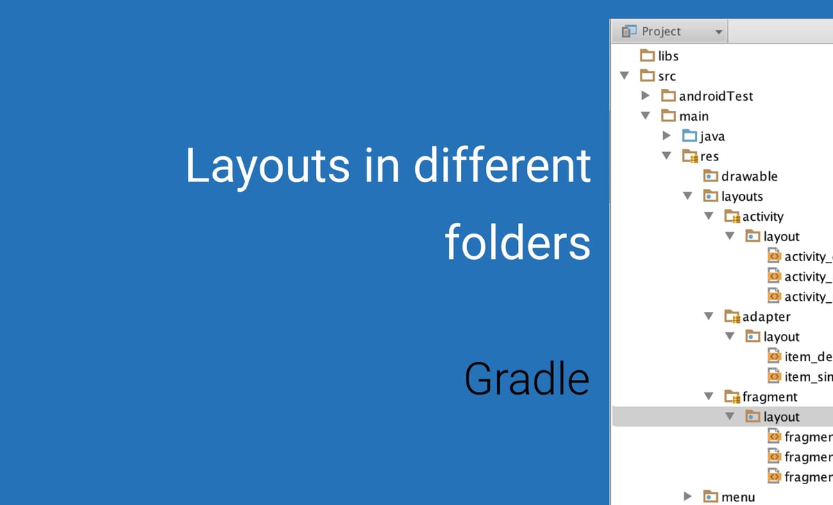 How to store layouts in different folders in Android project
